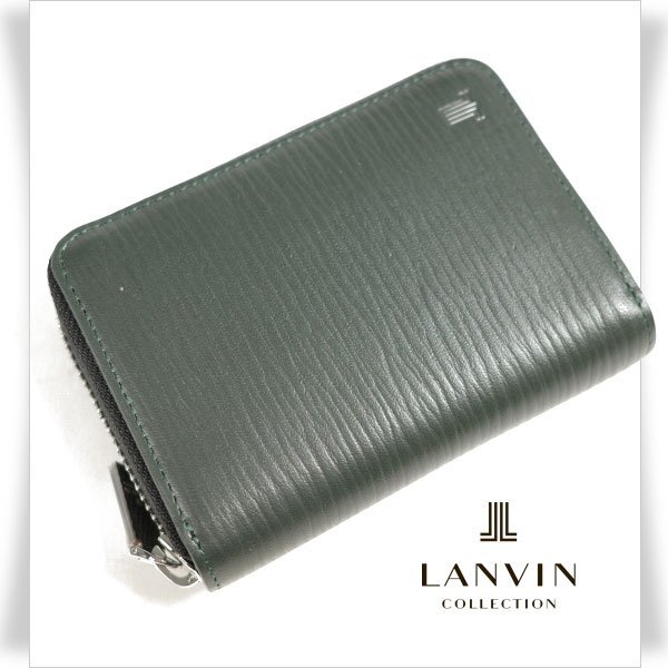 1円 LANVIN COLLECTION ランバン コレクション メンズ 牛革レザー 本革 二つ折り財布 ミニウォレット グリーン 正規店本物 6092(二つ折り財布（小銭入れあり）)｜売買さ ...