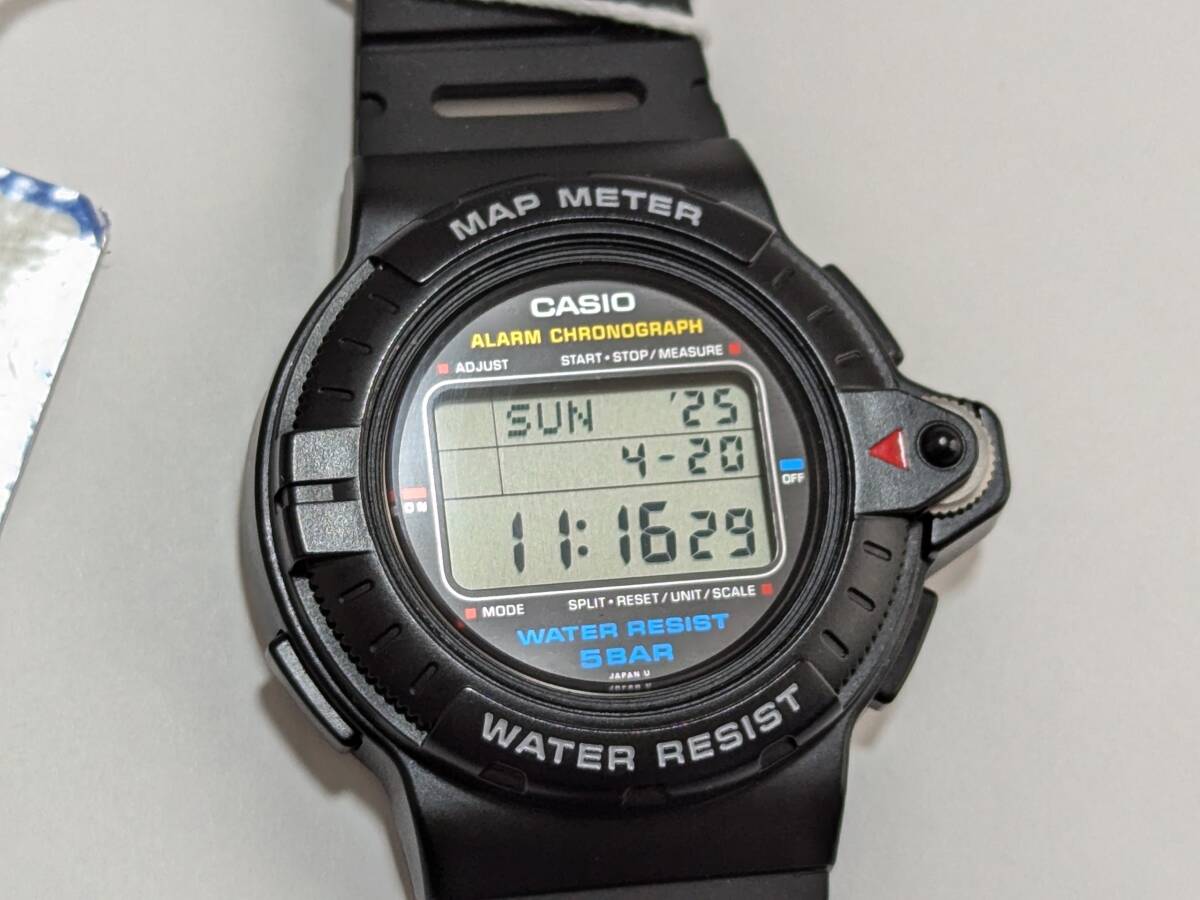 RARE レア CASIO NOS カシオ 1989 MAP METER MAP-100 マップメーター デジタルウォッチ 693 モジュール 50m 80s VDB- CMD SDB DB ...