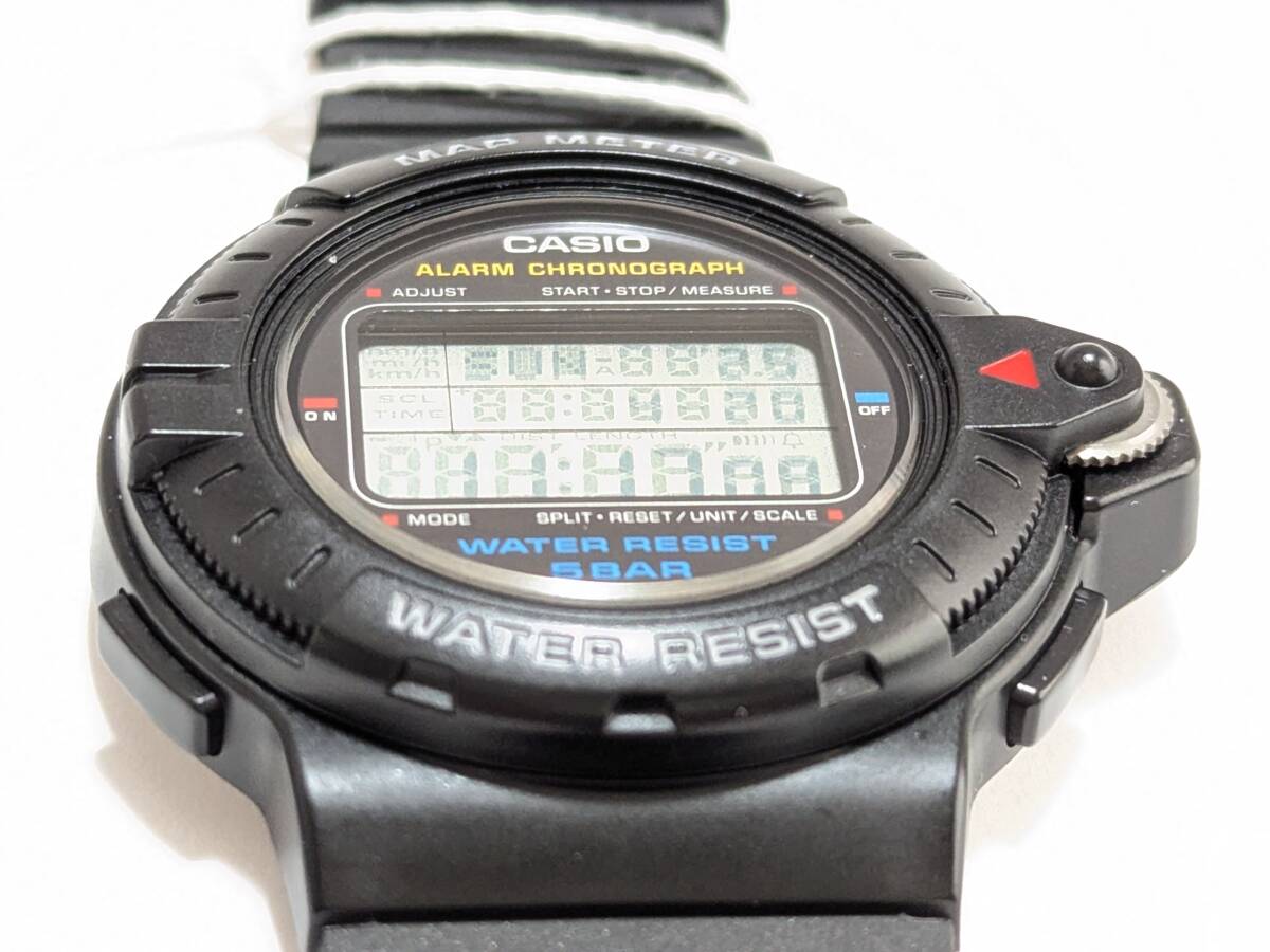 RARE レア CASIO NOS カシオ 1989 MAP METER MAP-100 マップメーター デジタルウォッチ 693 モジュール 50m 80s VDB- CMD SDB DB ...