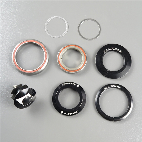 LITEC ライテック ヘッドパーツ テーパード/インテグラル 1-1/8×1.5 展示品 自転車/MTB/ロードバイク LC01-1054 ...
