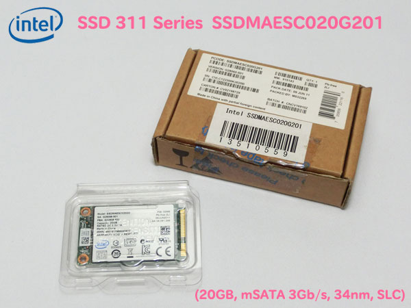 Intel SSD 311 SSDMAESC020G2 20GB mSATA 3Gb/s 34nm SLC(32GB未満)｜売買された ...