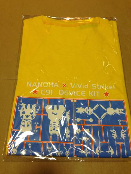 C91 コミケ なのは NANOHA×ViVid Strike デバイス Tシャツ 黄(魔法少女リリカルなのは)｜売買されたオークション情報、yahooの商品情報をアーカイブ公開 ...