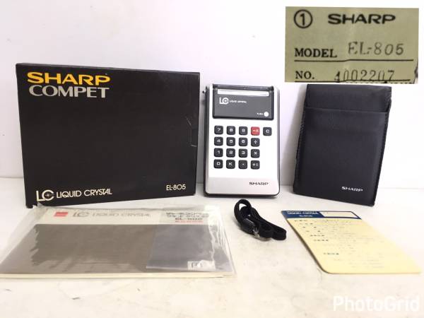 694: SHARP シャープ/コンペット リキッド クリスタル/EL-805 液晶電卓 / 品/レトロ(シャープ)｜売買されたオークション情報、yahooの商品情報をアーカイブ公開 ...