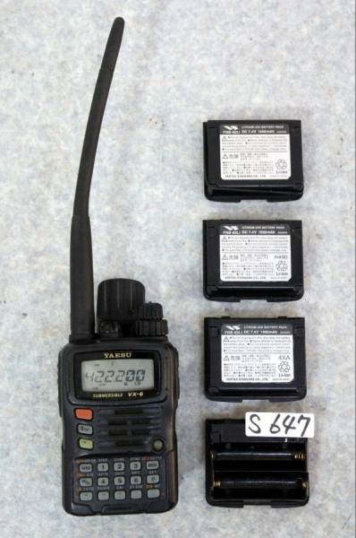S64706 ④YAESU / ヤエス VX-6 +FNB-8LI+FBA-23(ハンディ)｜売買されたオークション情報、yahooの商品情報 ...