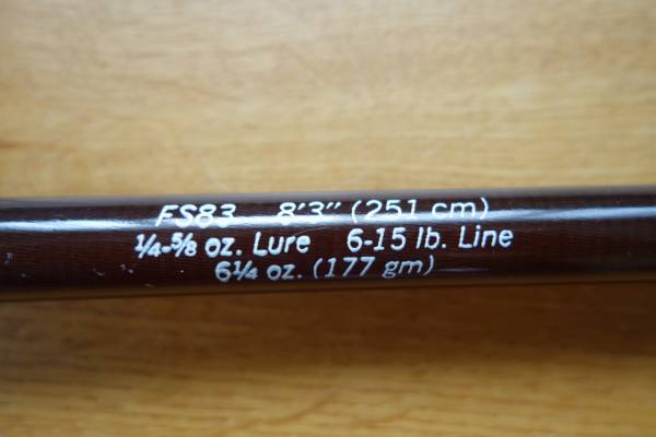 オールド フェンウィック FS83 251cm 1/4-5/8 oz. Lure 6-15 lb. Line 極(2ピース)｜売買された ...