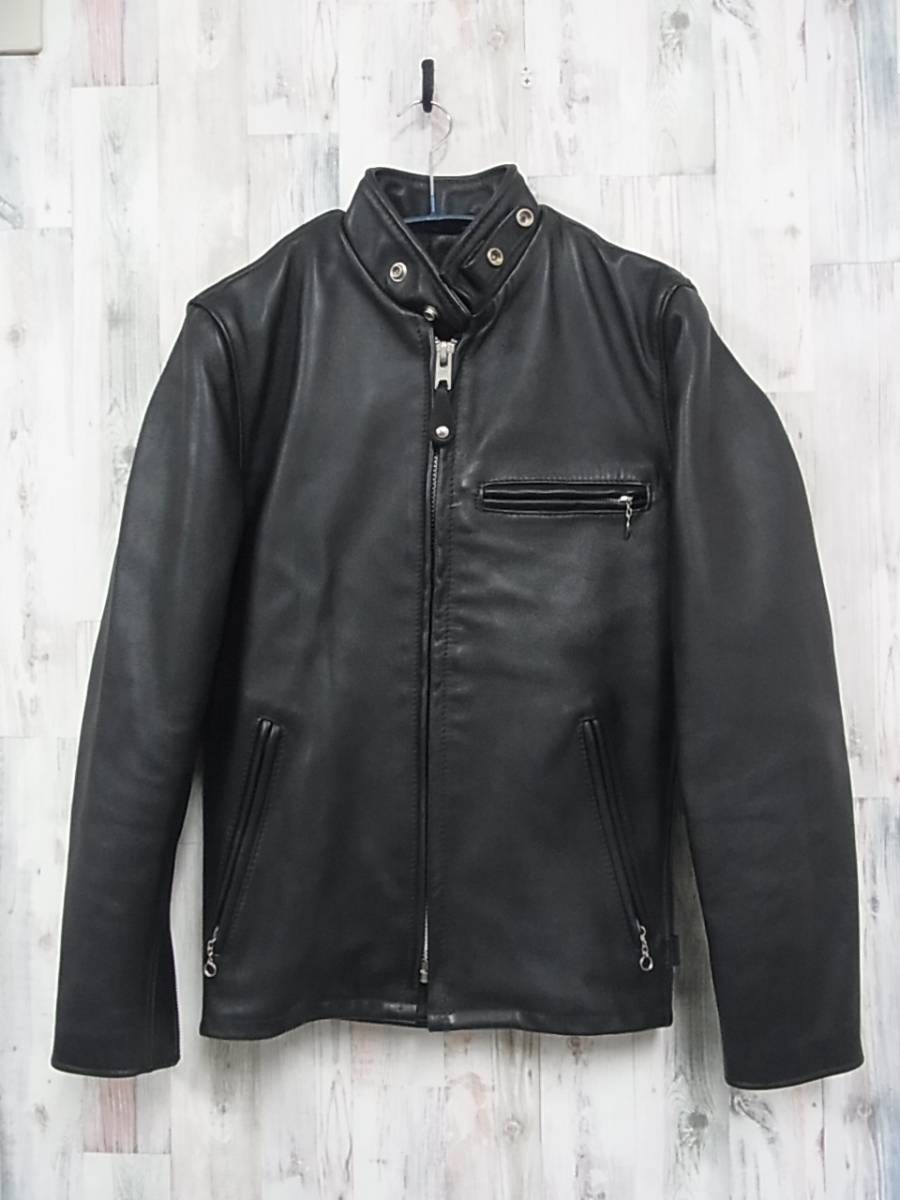 アメリカ屋別注 牛タグ Schott ショット シングルライダース 641HS サイズ 32 VANSON 立ち襟 ライナー付 806(ライダースジャケット)｜売買されたオークション情報 ...