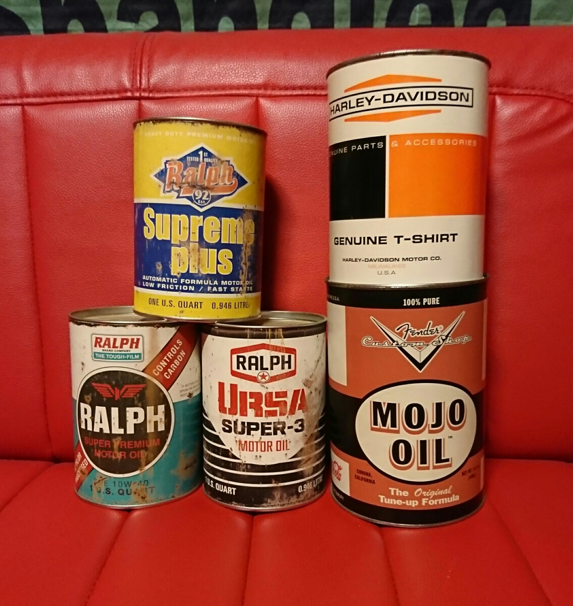 アメリカン オイル缶 5個セット ビンテージ お洒落 ハーレー ダビッドソン MOJO OIL アメリカン雑貨(雑貨)｜売買されたオークション ...
