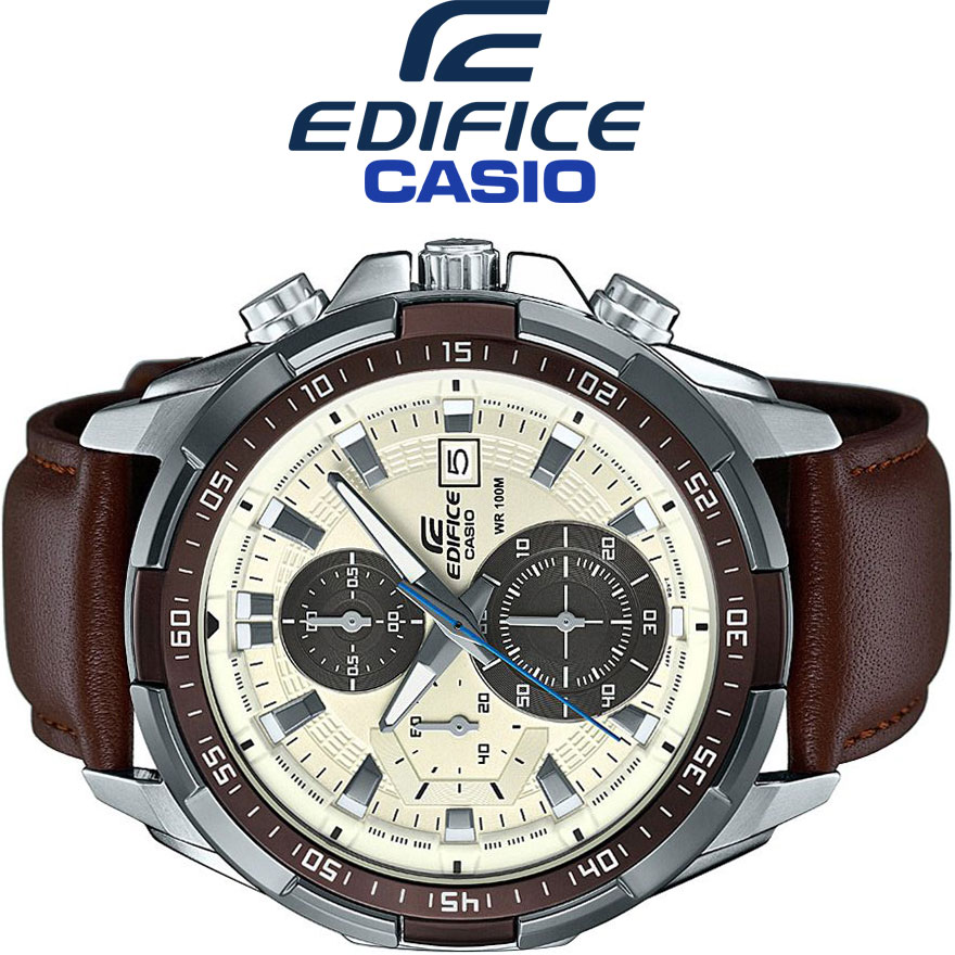 1円×3本カシオEDIFICE 100m防水 クロノグラフ 欧州モデル ブラウン本革 腕時計エディフィス 逆輸入CASIO メンズ 1スタ(EDIFICE)｜売買されたオークション情報 ...