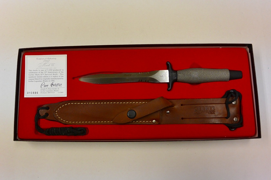 ナイフ ガーバーマークII Gerber Mark II 35周年記念モデル 適法処理済み ジャンク ガーバーマーク2(ハンティングナイフ ...