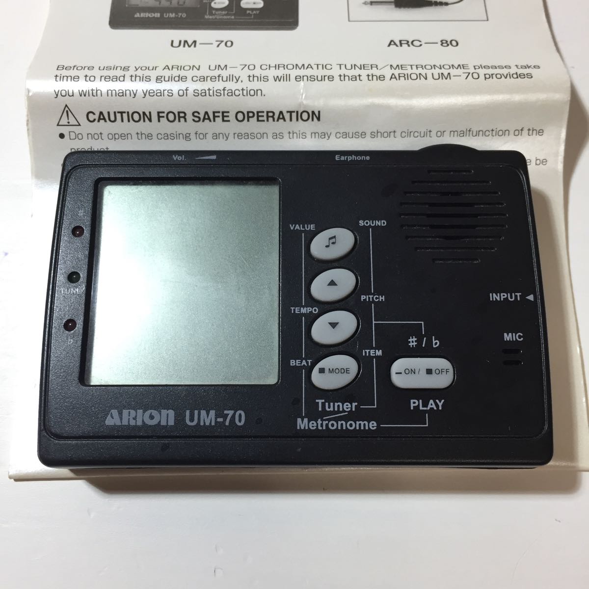 CHROMATIC TUNER METRONOME メトロノーム ARION UM-70(メトロノーム)｜売買されたオークション情報 ...