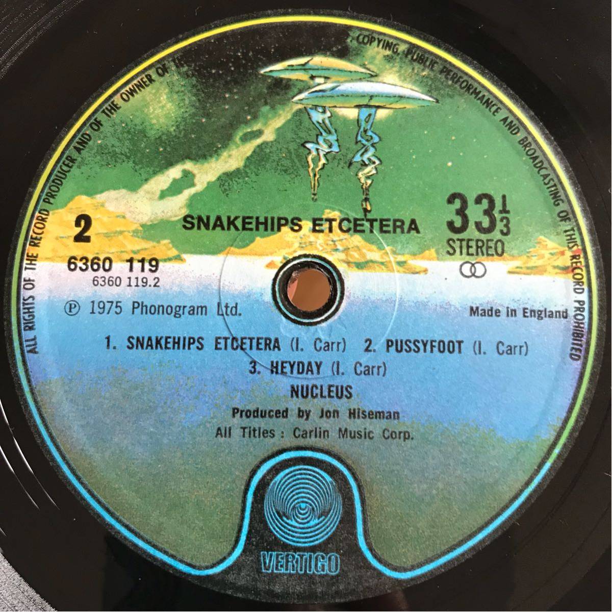 UK初版 マト1 Nucleus / Snakehips Etcetera Vertigo / 6360 119 美盤 Ian Carr(一般 ...