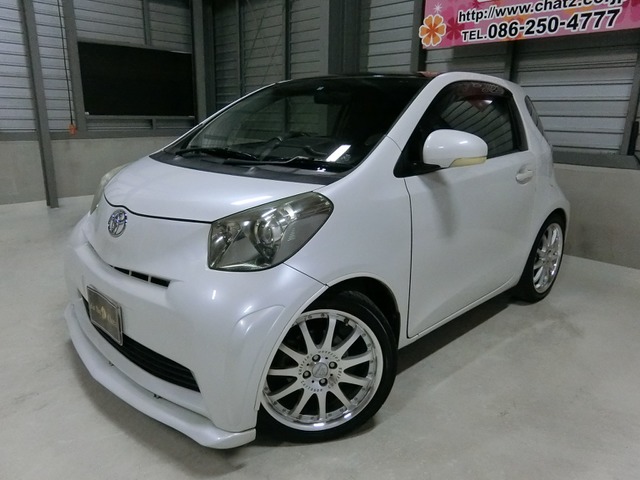 返金保証付:H21 トヨタ iQ 100 GレザーPKG 外エアロ 17AW ローダウン 半本革 HDDナビフルセグBカメラ HID Sキー ...