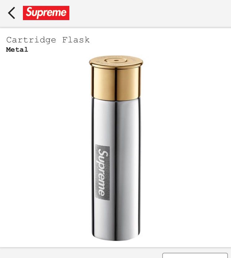 即 18SS 18ss Supreme Cartridge Flask Metal シュプリーム メタル カートリッジ フラスコ 水筒 ...