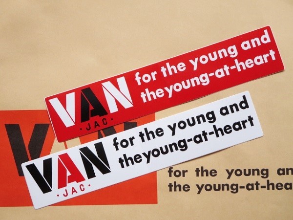 VAN JAC 定番 グラフィック ロゴ ステッカー ホワイト & レッド バージョン 2枚セット / 丸VAN アイビー ヴァンヂャケット(その他)｜売買されたオークション情報、yahooの ...
