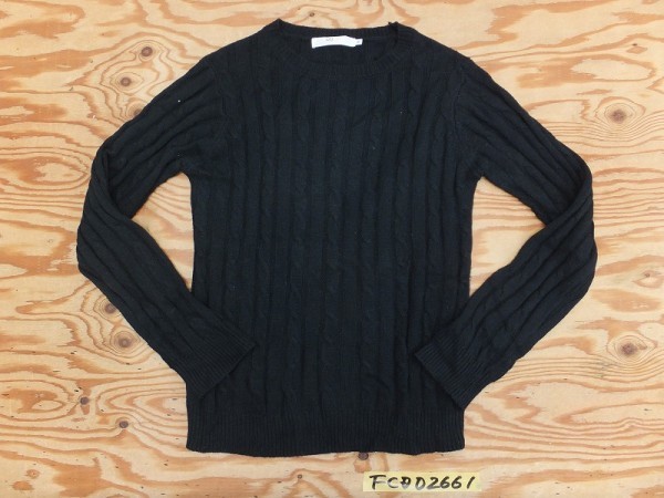 AZUL basic アズール レディース ケーブル編み コットンニット プルオーバー 黒 ブラック M(長袖セーター)｜売買されたオークション情報、yahooの商品情報をアーカイブ公開 ...