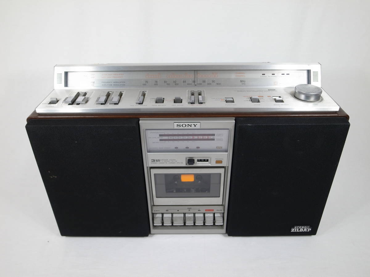 1円スタート 品 昭和 レトロ ソニー SONY CFS-V8 高級 FM AM ステレオ ラジカセ ZILBA'P ジルバップ(ラジカセ ...