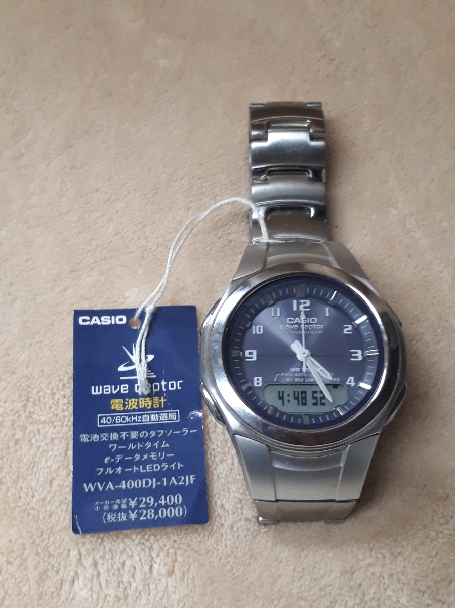 CASIO カシオ 電波腕時計 Wave Ceptor WVA-400DJ-1A2JF 訳あり(その他)｜売買されたオークション情報、yahooの商品情報をアーカイブ公開 - オークファン ...