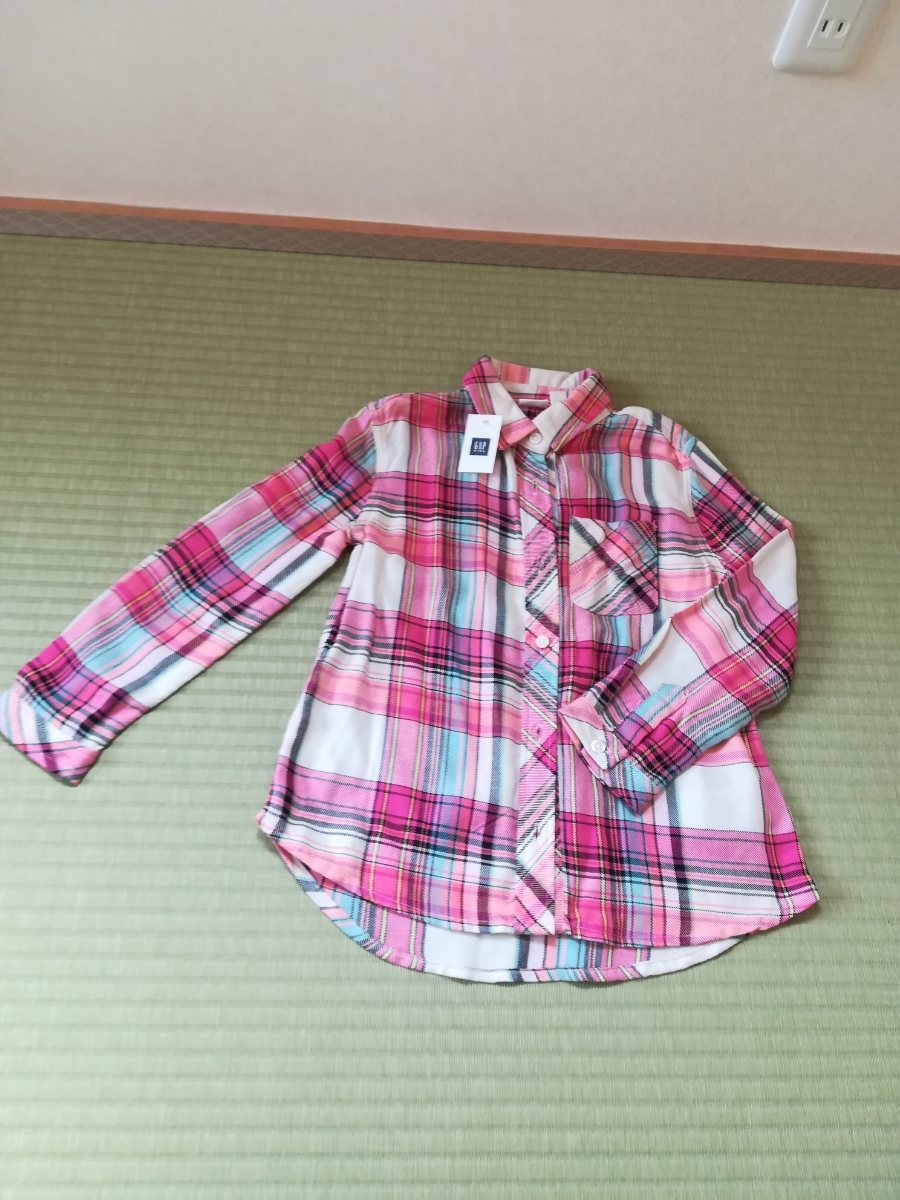 GAP KIDS チェック シャツ ピンク ホワイト サイズ110 gap ギャップキッズGAP kids ギャップ シャツ ぴんく 白 長袖 ボタン 女の子(長袖シャツ、ブラウス)｜売買され ...