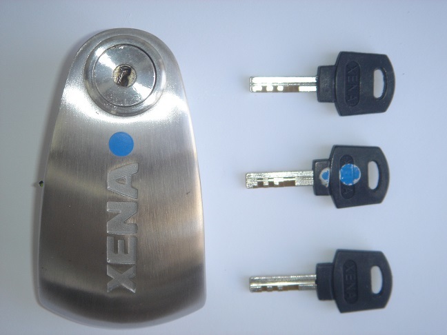 最上位モデル 炭化ホウ素ピン採用 XENA ゼナ XX15 アラーム ディスクロック オールステンレス 定価24840円 外箱無(アラーム ...