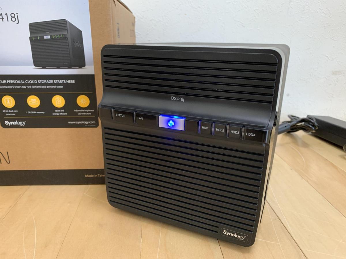 Synology DiskStation DS418j現状渡し品 デュアルコアCPU搭載多機能4ベイNASキット(NAS)｜売買された ...