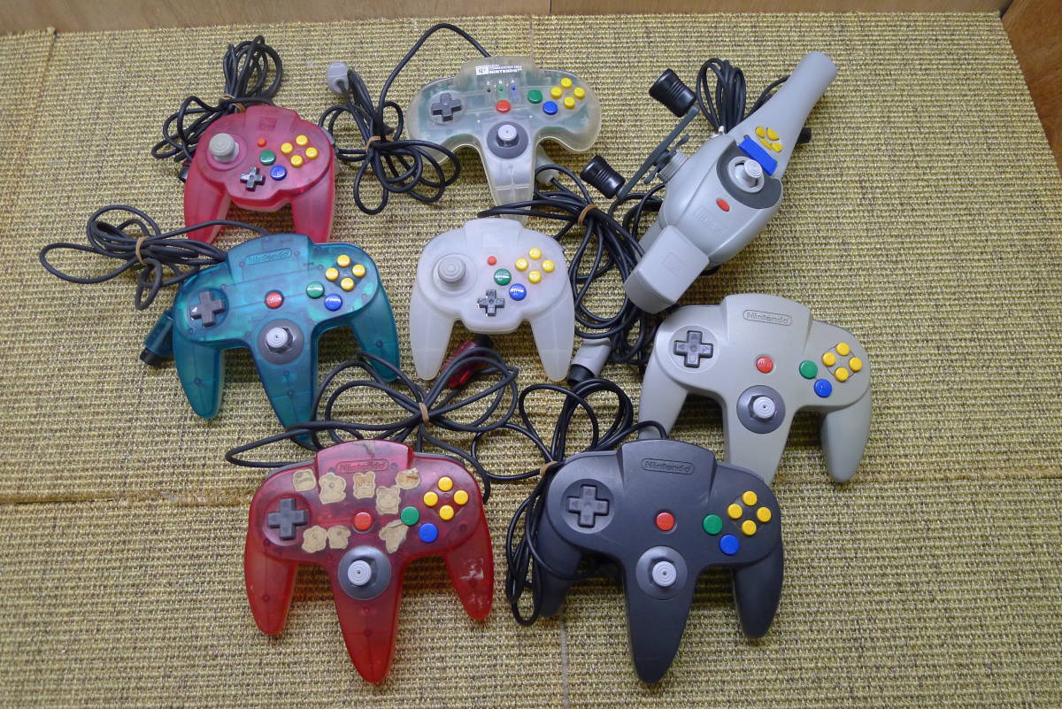 AA310 Nintendo 任天堂 ニンテンドー 64用コントローラー 8個セット ジャンク/80(本体、アクセサリー)｜売買された ...