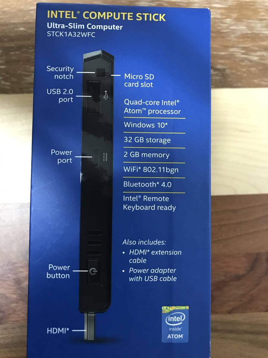 作動確認済 Intel Compute Stick STCK1A32WFC 初期化済 付属品あり USB(コンピュータ)｜売買された ...