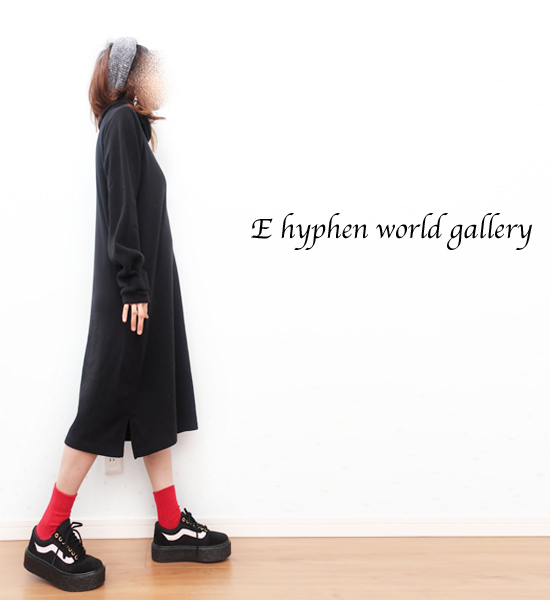 E hyphen world gallery 黒ハイネックロングワンピ(イーハイフンワールドギャラリー)｜売買されたオークション情報、yahooの商品情報をアーカイブ公開 - オークファン ...