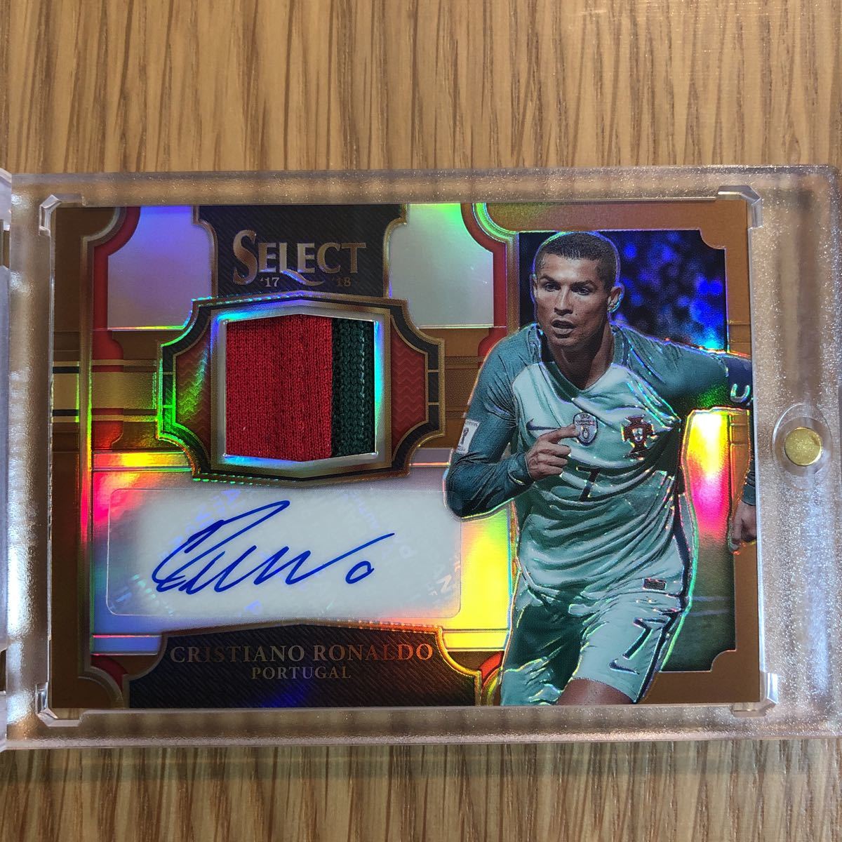2017-18 Panini Select Soccer Cristiano Ronaldo Patch Auto 04/16(シングルカード ...
