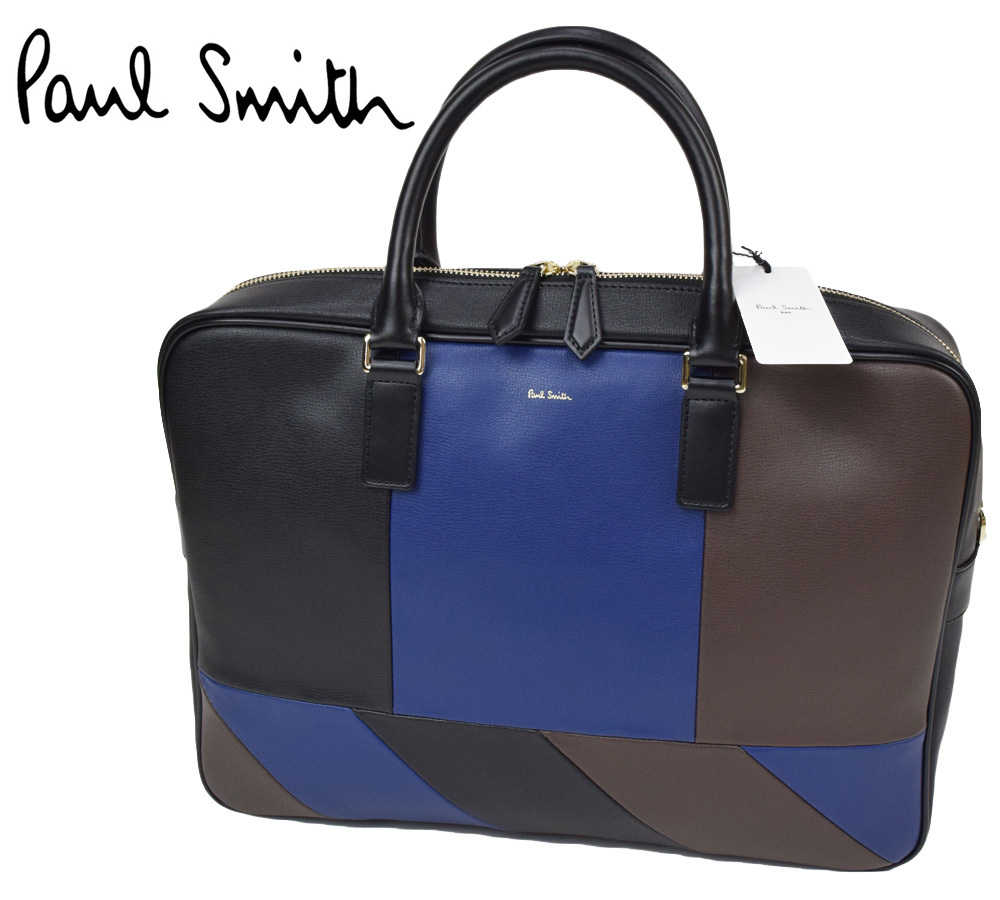 Paul Smith ポールスミス アングルストライプ パッチワーク レザー 2WAY ブリーフケース ビジネスバッグ PSN380-30(かばん、バッグ)｜売買されたオークション情報 ...