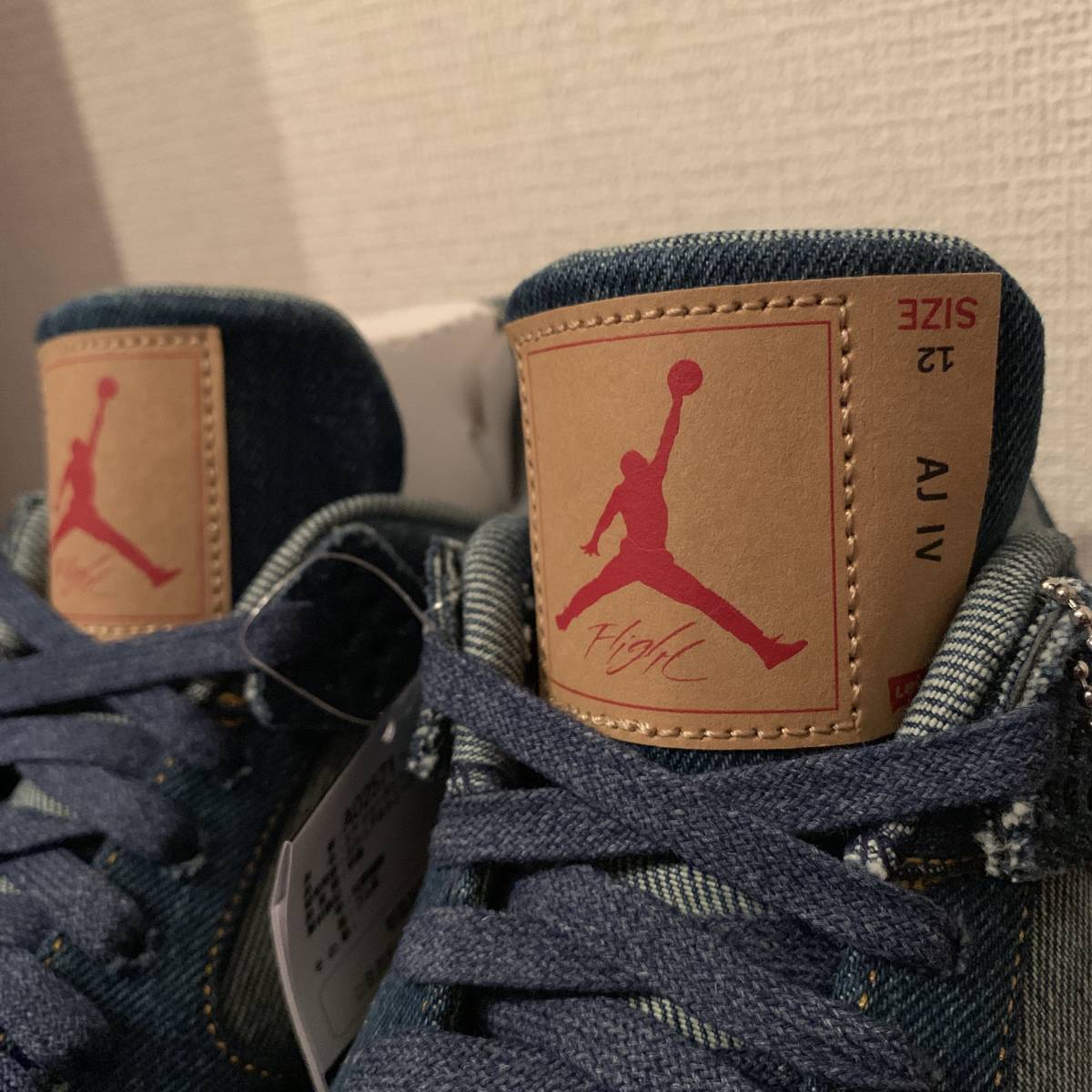 国内正規 NIKE AIR JORDAN 4 RETRO LEVIS NRG INDIGO DENIM US12 30CM エアジョーダン4 ...