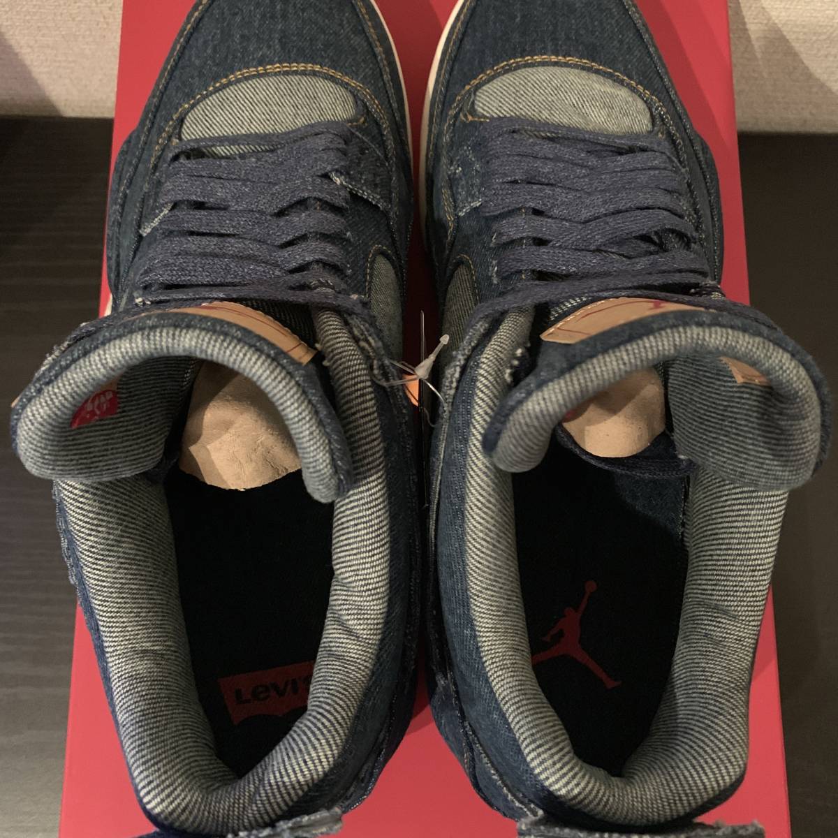 国内正規 NIKE AIR JORDAN 4 RETRO LEVIS NRG INDIGO DENIM US12 30CM エアジョーダン4 ...