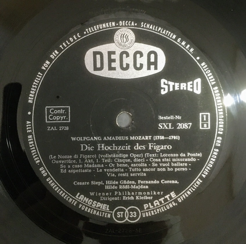 モーツァルト フィガロの結婚 クライバー 独DECCA SXL2087/90 初版 4LP布箱 KLEIBER MOZART FIGARO SXL-ED.1(オペラ)｜売買されたオークション ...