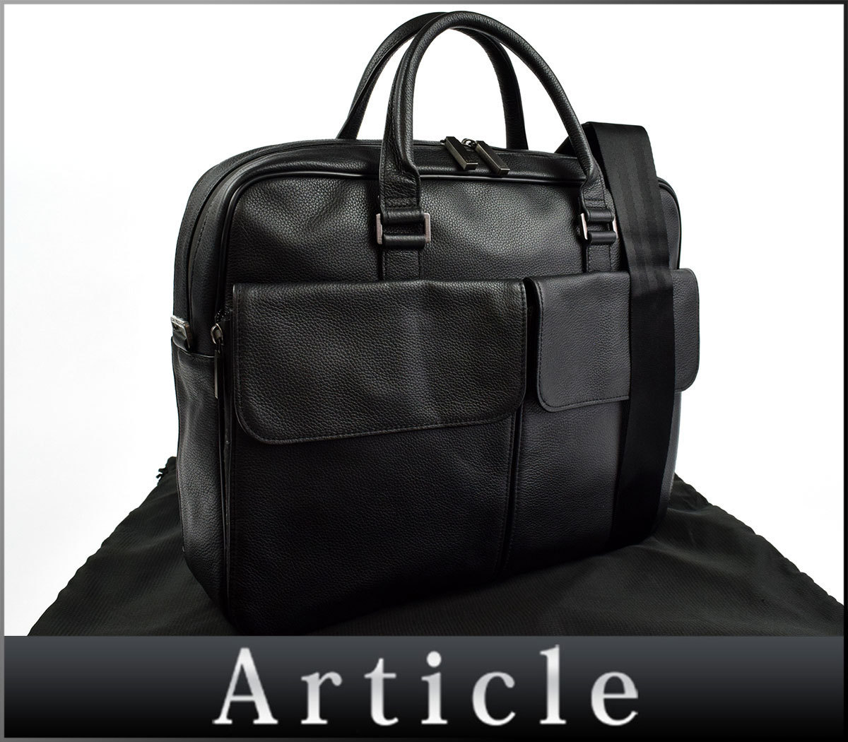 75767 dunhill ダンヒル/ ビジネスバッグ 2WAY ハンドバッグ ショルダーバッグ/ レザー/ ブラック/ メンズ ...