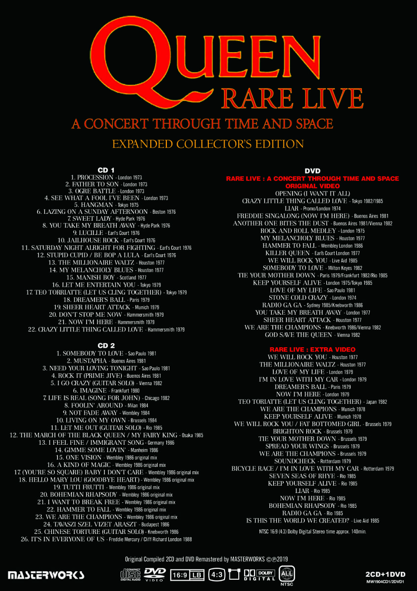 [DVD] QUEEN / RARE LIVE = EXPANDED COLLECTOR'S EDITION 新品プレス初回限定盤 2CD ...