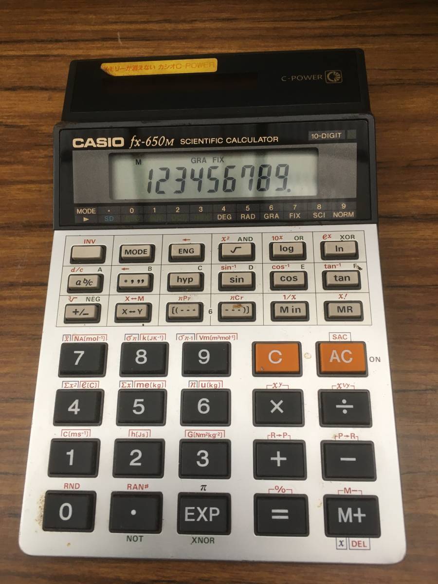 CASIO カシオ 関数電卓 fx-650M 10桁 ソーラー 返品可能 1円スタート(カシオ)｜売買されたオークション情報、yahooの商品 ...