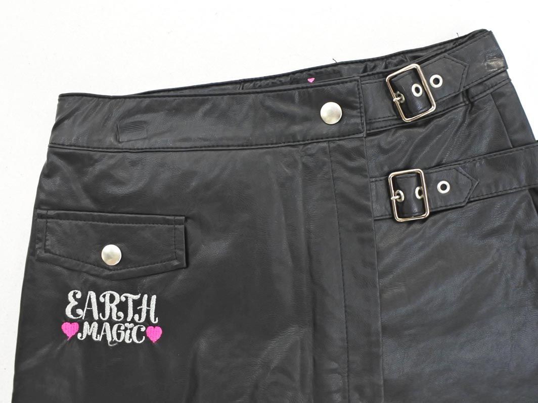 ネコポスOK EARTHMAGIC アースマジック フェイクレザー スカート風 ショート パンツ 130cm 黒 jic4(スカート)｜売買されたオークション情報、yahooの商品情報を ...