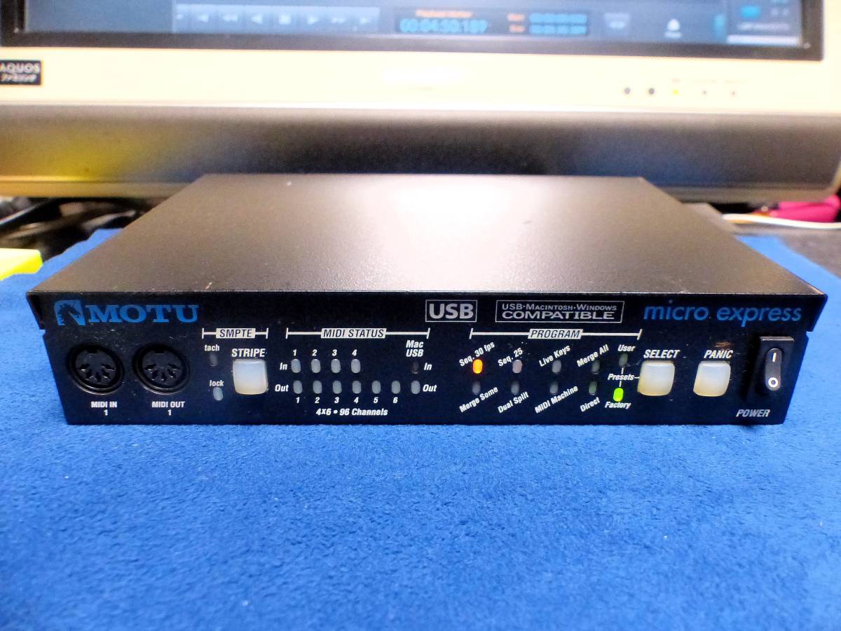 MOTU micro express : USB MIDI インターフェース SMPTE 対応 : roland yamaha m-audio ...