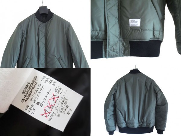 BEDWIN & THE HEARTBREAKERS DUFFY リバーシブル MA-1 フライト ジャケット 2 カーキ ブラック(BEDWIN)｜売買されたオークション情報、yahooの ...