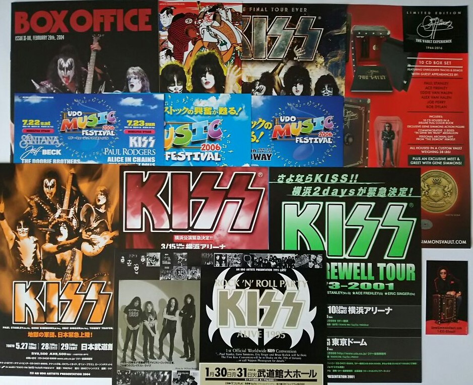 KISS チラシ 来日 1995 2001 2003 2004 2006 2015 2019 日本公演 JAPAN TOUR フライヤー ...
