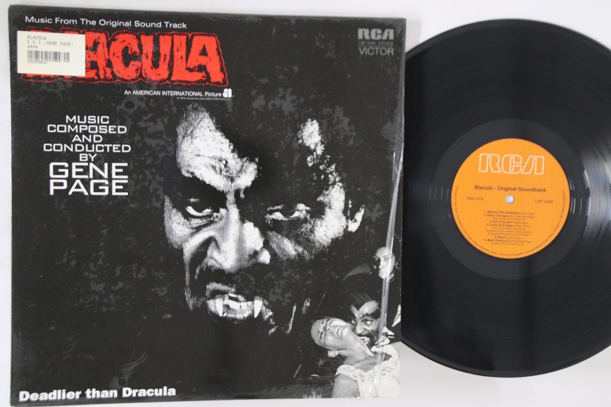 米LP Gene Page Blacula Music From The Original Soundtrack LSP4806 RCA ...
