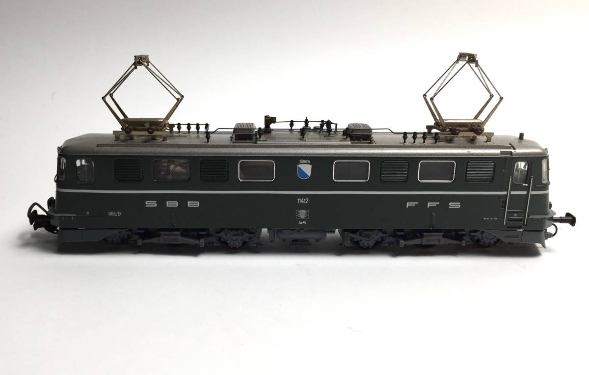 HAG Modelleisenbahnen Ae 6/6 Kantonslok Zurich grun Nr.11039-20 HOゲージ ...