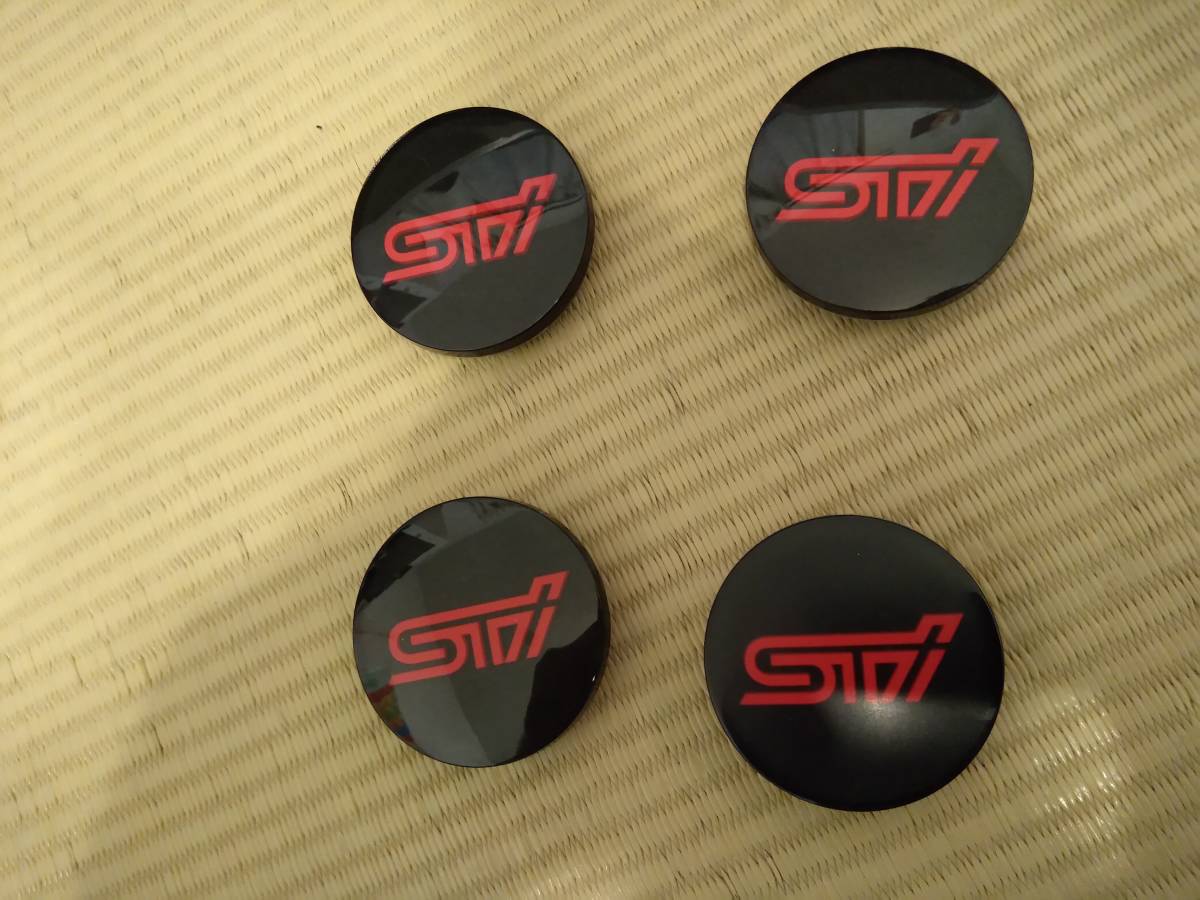 スバル 純正 STI センターキャップ ホイールキャップ 4個 WRX STI インプレッサ レヴォーグ BRZ 28821FE141(純正品 ...