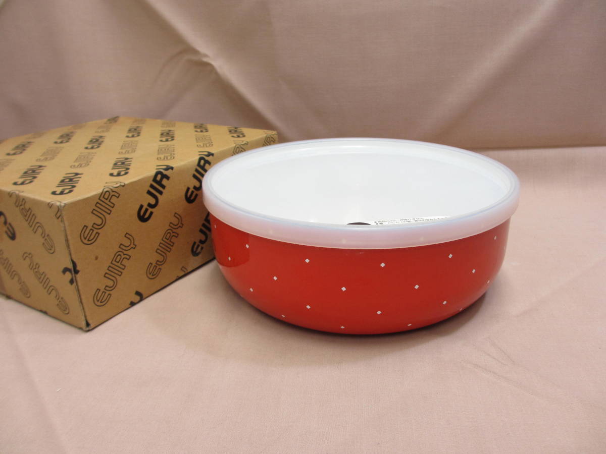 EJIRY エジリー ホーロー 琺瑯 保存容器 レッド 水玉 アンプルール ボウル 品(ホーロー製)｜売買されたオークション情報、yahooの ...
