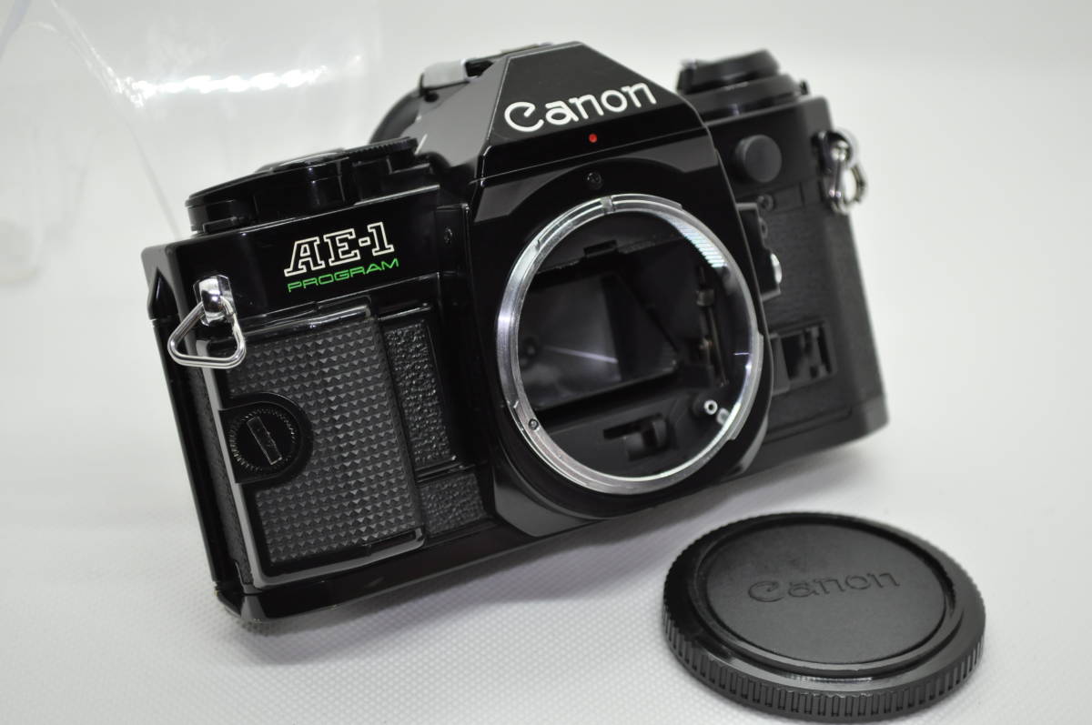 極上 Canon キャノン AE-1 PROGRAM ブラックボディー 005256#(キヤノン)｜売買されたオークション情報、yahooの商品情報をアーカイブ公開 - オークファン ...