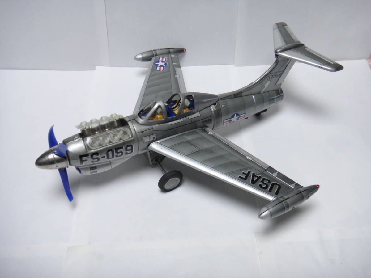 野村トーイ PISTON ACTION PLANE FS-059 ブリキ 戦闘機 箱付き 日本製 レトロ ヴィンテージ(航空機)｜売買された ...