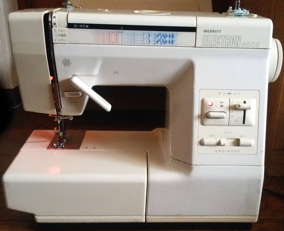 SINGER MERRITT ELECTRON ミシン SRE-6000 シンガー メリット(本体)｜売買されたオークション情報、yahooの ...