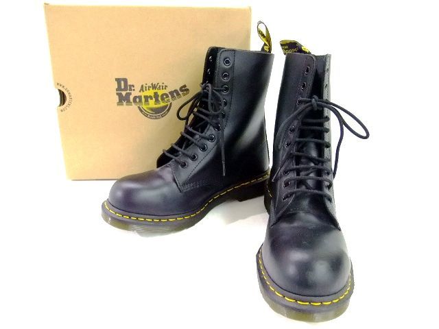 156 Dr. Martens ドクターマーチン 1919 10ホールブーツ スチールトゥ ブラック UK9 28cm 箱有(UK9)｜売買されたオークション情報、yahooの商品情報を ...