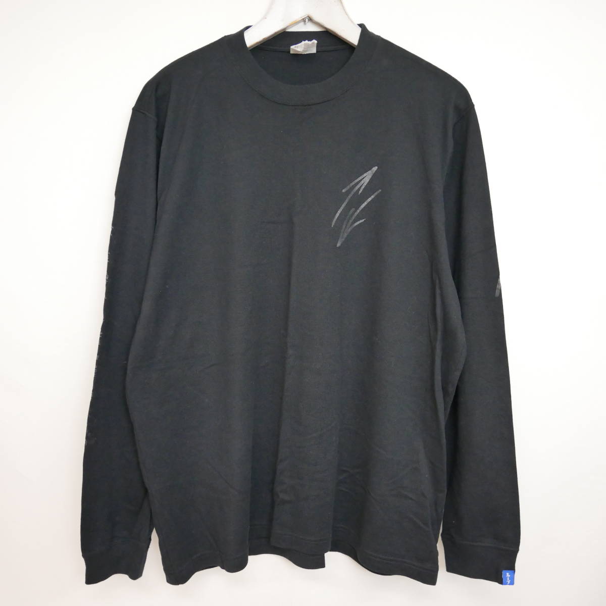 1円 良好 国内正規 LOOPWHEELER×MOGNO6 YOICHIROUCHIDA ループウィラー 内田洋一朗 L/S TEE ラクガキグラフィック 長袖Tシャツ BLACK L(L ...