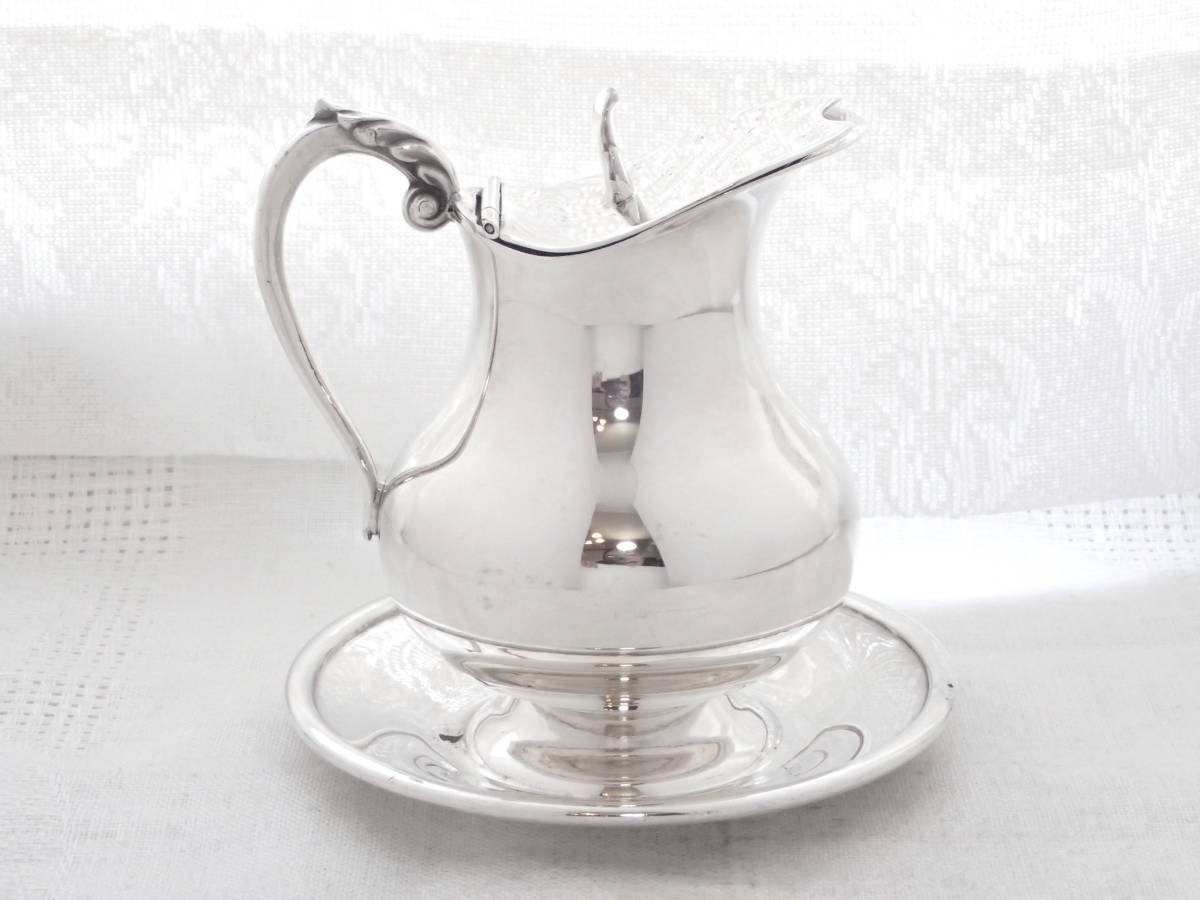 MARLBORO アンティーク Silver EP on COPPER 純銀P シルバー ミルクポット ミルクジャグ カナダ製(カトラリー ...