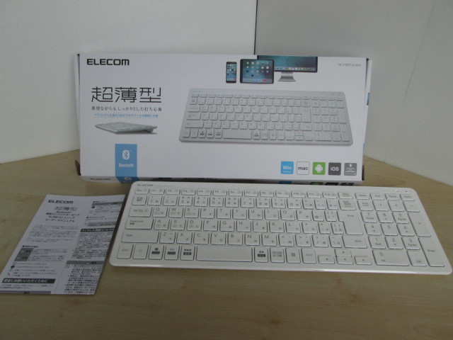 ELECOM Bluetooth キーボード TK-FBP101WH Windows Mac ios Android対応(ワイヤレスキーボード)｜売買されたオークション情報、yahooの商品 ...